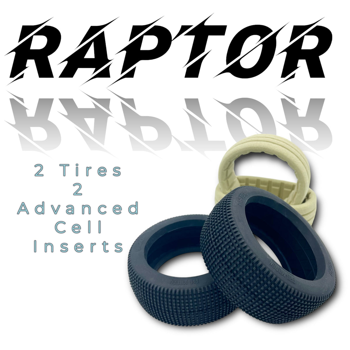 Raptor 8th Scale Buggy Tires- High Grip Inserts Included – Pro-Motion RC