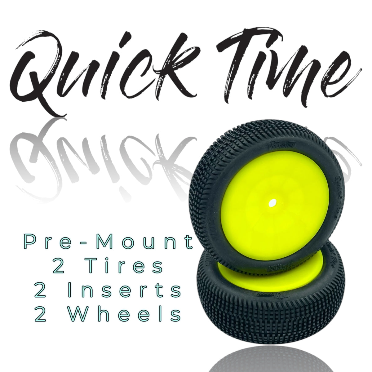 Quicktime 2wd 2.2'' Front Tires Pre-Mount Yellow – Pro-Motion RC
