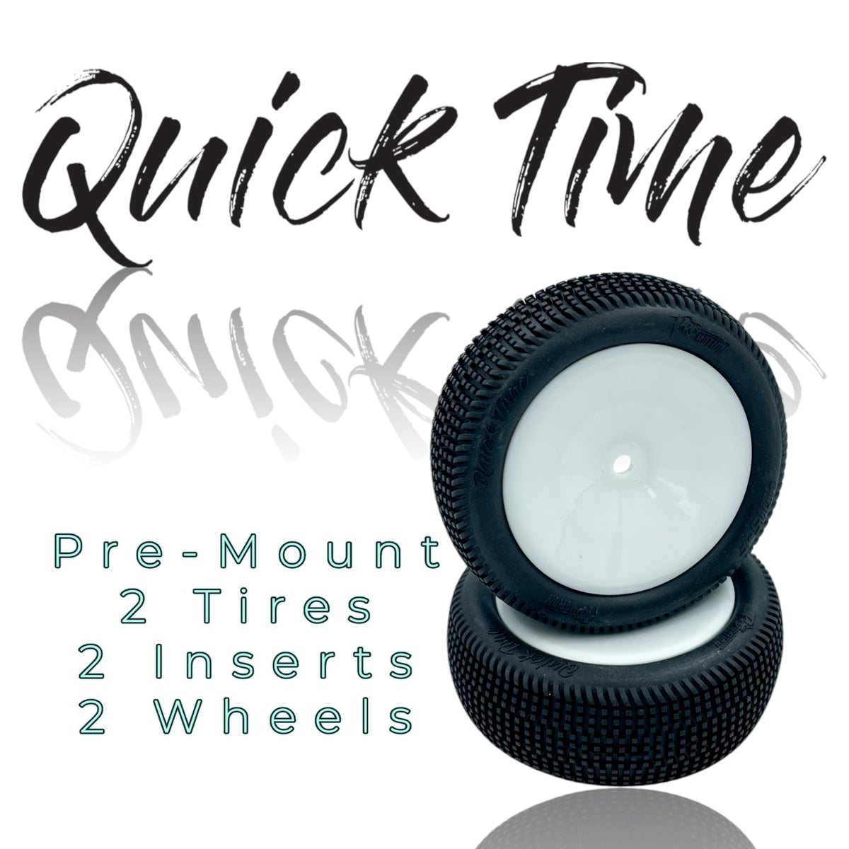 Quicktime 2wd 2.2'' Front Tires Pre-Mount White – Pro-Motion RC