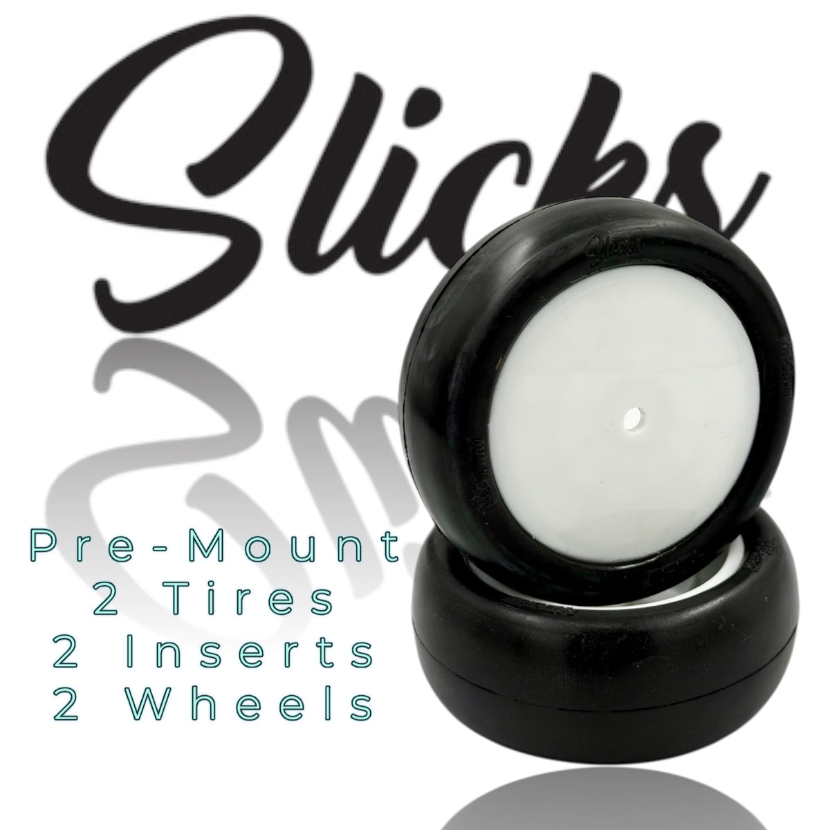 Slick 4wd 2.2'' Front Tires Pre-Mount White – Pro-Motion RC